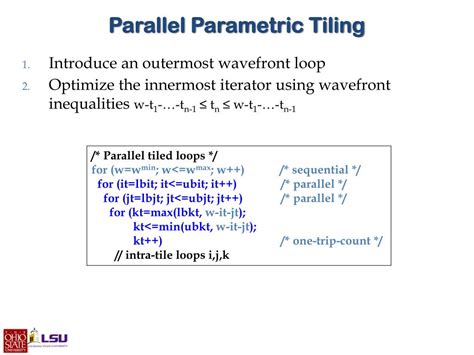 PPT Parametric Tiling Of Affine Loop Nests PowerPoint Presentation ID 3203712