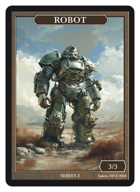 Robot Token Series 2 Fallout Series Givememanas Tokens Magic The Gathering Limited Edition Etsy