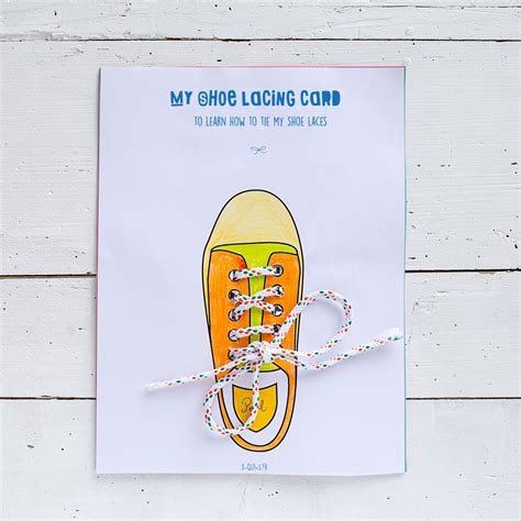 Printable Shoe Lacing Activity For Preschoolers