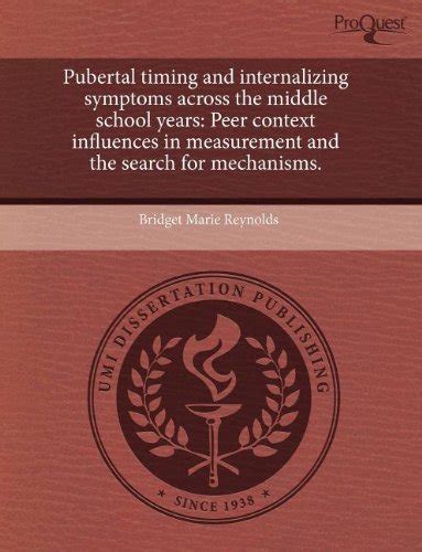 Pubertal Timing And Internalizing Symptoms Across The Middle School