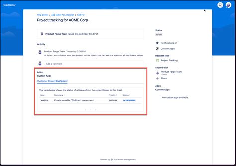 Jsm Portal Project Dashboard App Maker For Atlassian