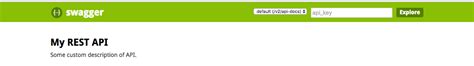 What Is Apikey In Swagger Ui Stack Overflow