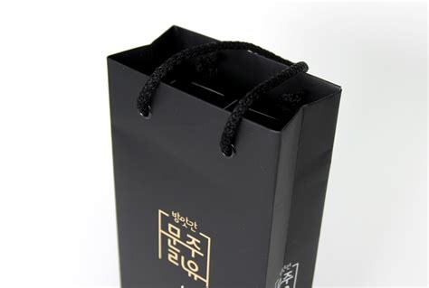 스노우지 쇼핑백 주문제작 참기름 제품을 위한 쇼핑백 박스메이커스팩토리엠 박스제작 전문업체