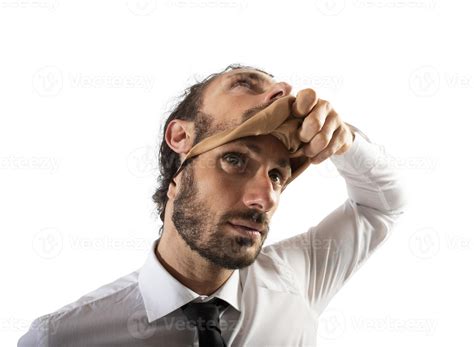 Businessman That Removes The Mask Concept Of Falsity 20567174 Stock