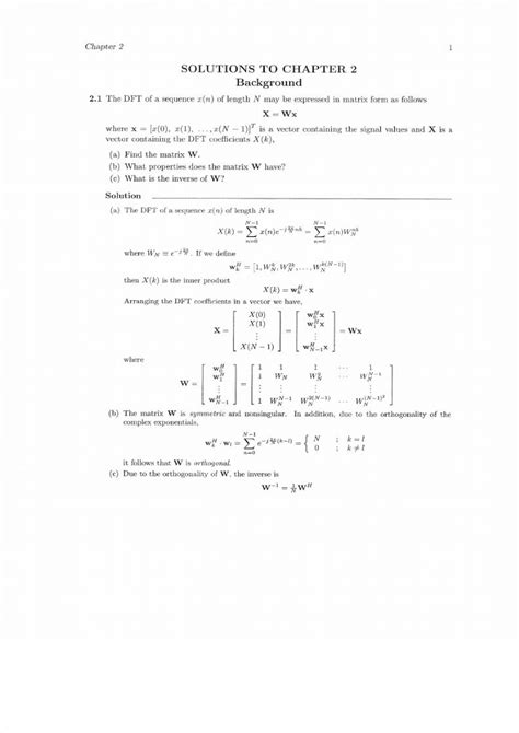 Pdf Solution Manual Statistical Digital Signal Processing Modeling By