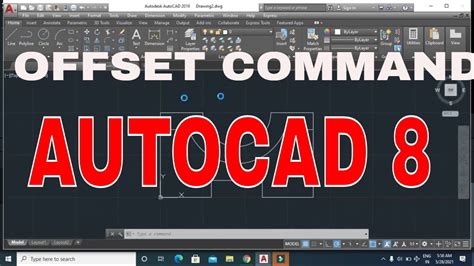 Autocad 8 Offset Command On Autocad Autocad In Hindi Youtube