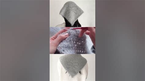 둥둥뜨개 그레이버전 리본 반다나and숄 코바늘숄 코바늘모자 코바늘헤어커치프 코바늘두건 코바늘스카프 Youtube