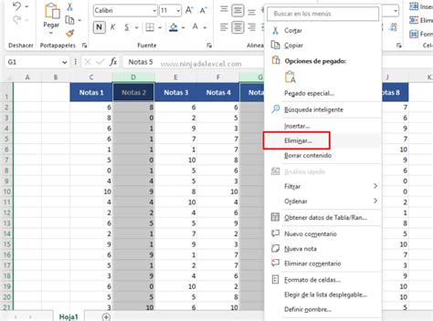 Cómo Eliminar Columnas Alternativas en Excel Ninja del Excel