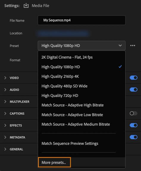 Export Video In Premiere Pro