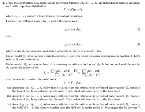 Solved Model Misspecification With Simple Linear Regression