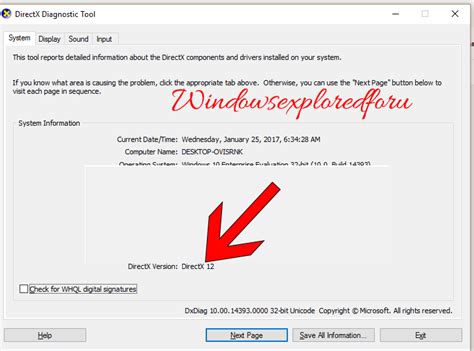 Find Directx Version In Windows 10 How To Check Or Find Directx