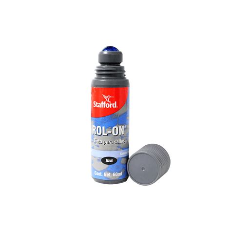 Tinta Para Sellos 60 Ml Azul Roll On Stafford Azor Optivosa Mayoreo