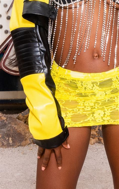 Yellow Micro Mini Skirt