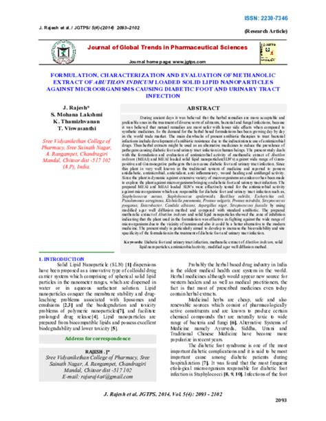 Pdf Formulation Characterization And Evaluation Of An Optimized Microemulsion Formulation Of