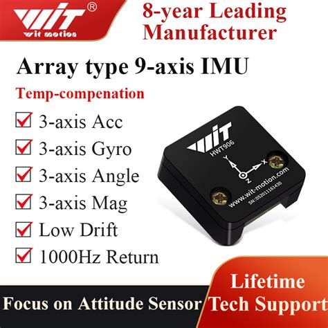 High Precision Inclinometer Hwt906 1000hz Military Grade Accelerometer Witmotion