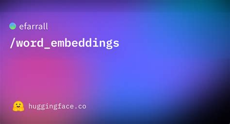 Efarrallwordembeddings · Datasets At Hugging Face