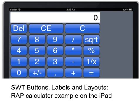 Running Swt Using Native Widgets On Iphoneipad With Rap
