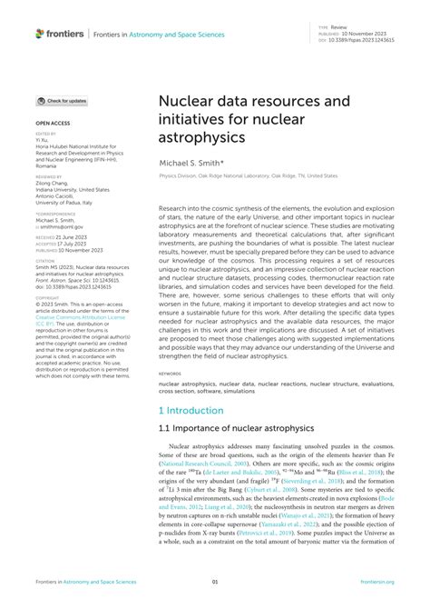 Pdf Nuclear Data Resources And Initiatives For Nuclear Astrophysics