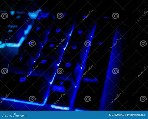 Color Backlit Gaming Numeric Keypad Glows In The Dark Stock Image