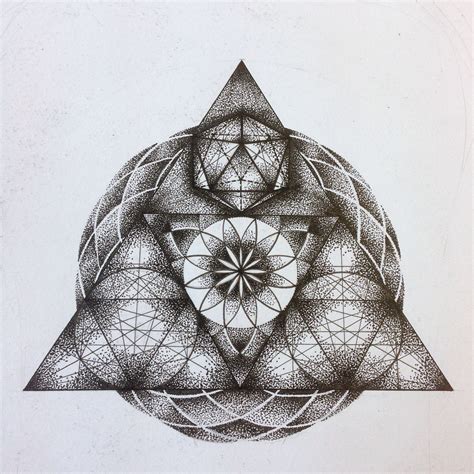 Dotwork Geometry Geometrie Tattoo Tattoo Unterschenkel Geometrische