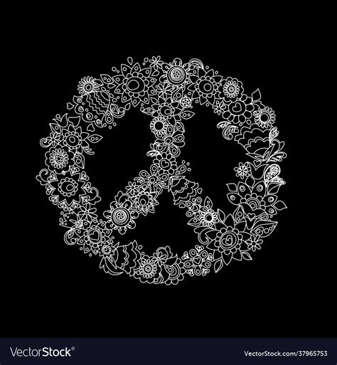 Black And White Peace Symbol Backgrounds