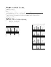 Homework 9 Arrays Of Primitive Data Fillable Finished Pdf Homework 9 Arrays CS 1323 4 Fall