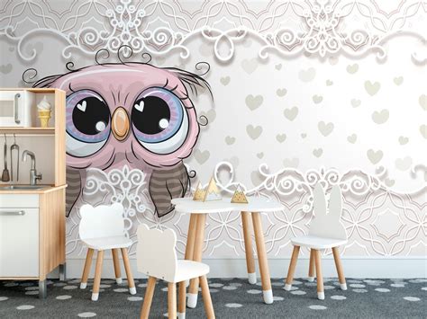 Tapete Niedliche Eule Dovidode