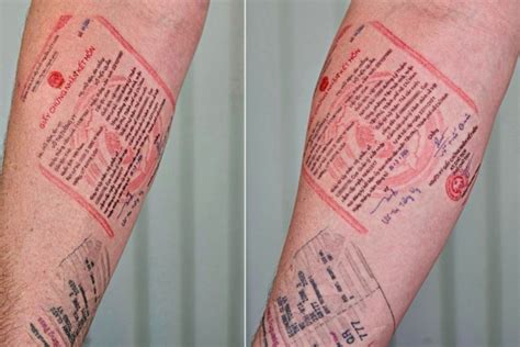 Sau đám cưới ngọt ngào người đàn ông U xăm hình giấy đăng ký kết hôn và vé máy bay lên tay