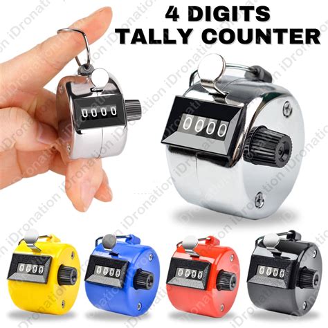 Mini Hand Tally Counter 4 Digit Number Manual Counting Finger Clicker Counter Palm Tasbih Zikir