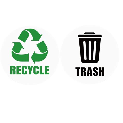 Garbage Recyclable And Non Recyclable Signs D Recyclable Non Recyclable Label Sticker Trash Can