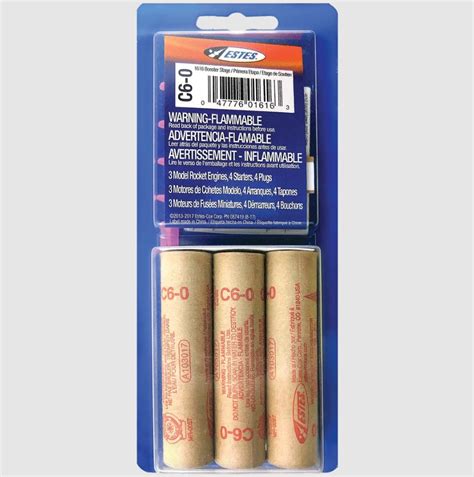 C6 0 Model Rocket Engines 3pk Hobby Recreation Products