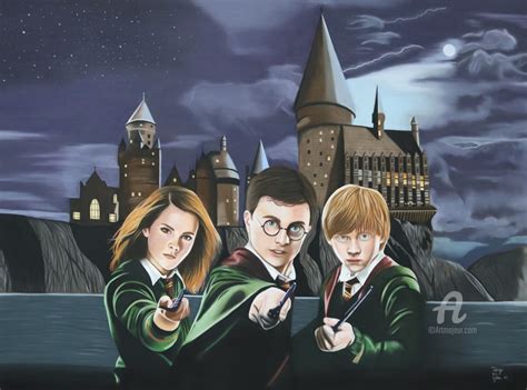 Harry Potter Hermione Granger Ron Weas Disegno Da Daisy Van Der