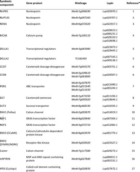 Overview Of Genes Associated With Arbuscular Mycorrhizal And Rhizobial