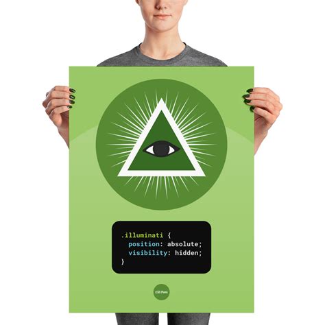 css puns illuminati poster