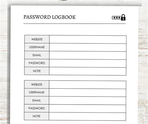 Password Logbook Kdp Interior Template Commercial Use Etsy