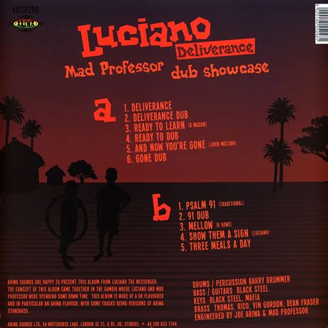 Luciano Deliverance Mad Professor Dub Showcase Vinyl Lp 2021 Eu