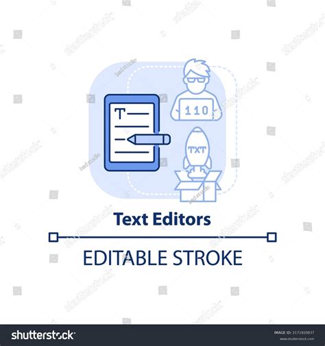 Text Editors Light Blue Concept Icon Stock Vector Royalty Free