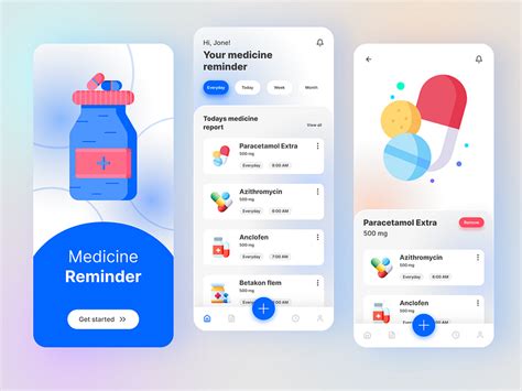 Medicine Reminder App Ui Re Design By Sazidur Rahman On Dribbble