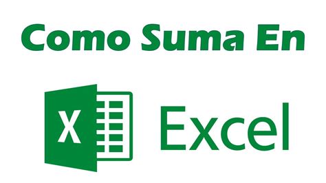 Como Aplicar Formula De Suma En Excel Youtube