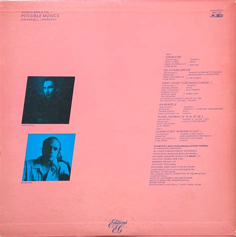 Fourth World Vol 1 Possible Musics Lp Brian Eno Jon Hassell