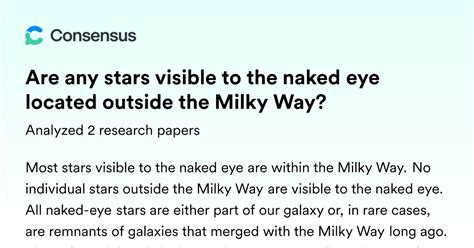 Are Any Stars Visible To The Naked Eye Located Outside The Milky Way