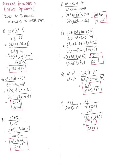SOLUTION Module 6 Version 3 0 Rational Expressions Studypool