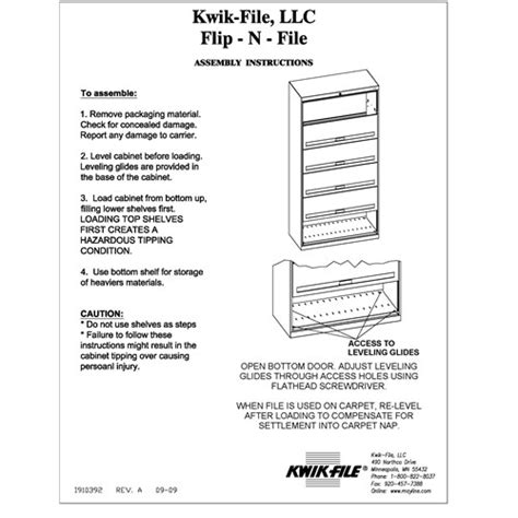 Flip And File Assembly Instructions Safco Products