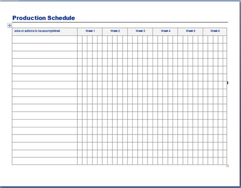Schedule Planning Template Printable Schedule Template