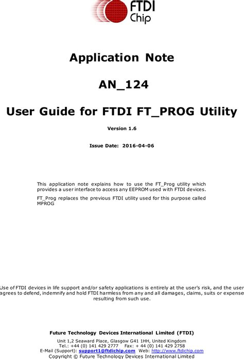 user guide for ftdi ft prog utility an 124 ft prog