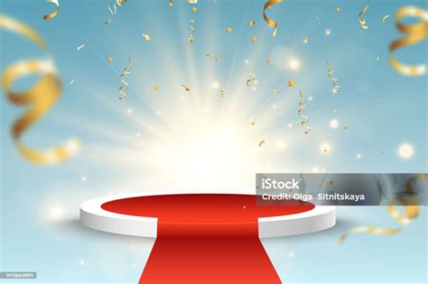 수상자를 위한 일러스트레이션 수상자를 기리기 위한 받침대 또는 플랫폼 메달 수상대에 대한 스톡 벡터 아트 및 기타 이미지 메달 수상대 스포트라이트 연단 Istock