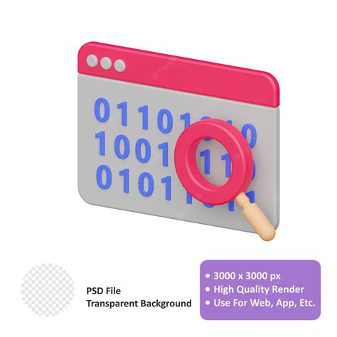 Premium Psd Binary 3d Realistic Object Design Vector Icon Illustration