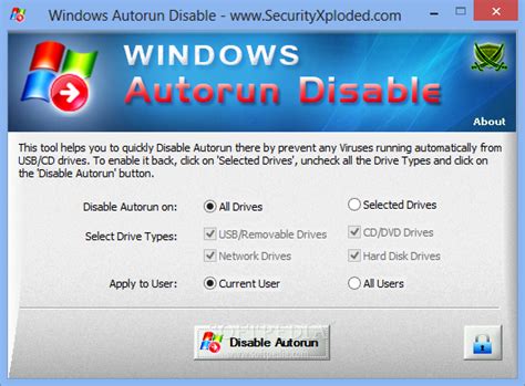 Portable Windows Autorun Disable Download Softpedia