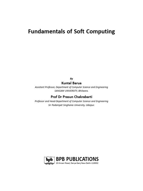 Fundamentals Of Soft Computing Pdf Neuron Fuzzy Logic