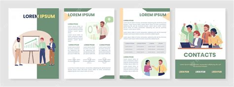 Premium Vector Effective Strategy For Company Flat Vector Brochure Template